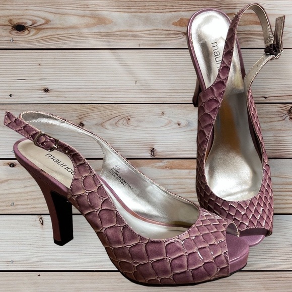 Maurices | Shoes | Maurices Purple Lavender Slingback Heel Pumps Shoes ...